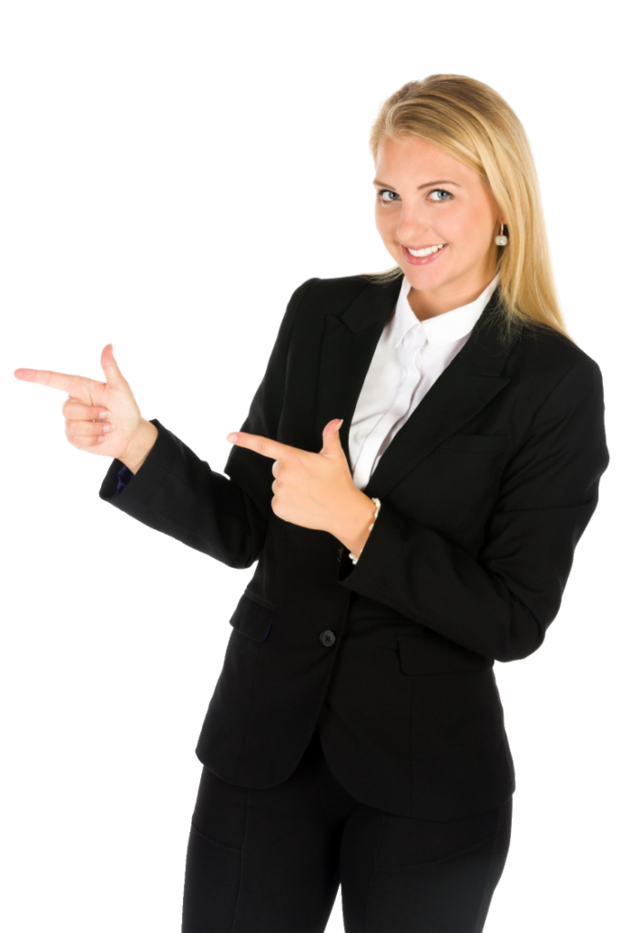 business women pointing PNG